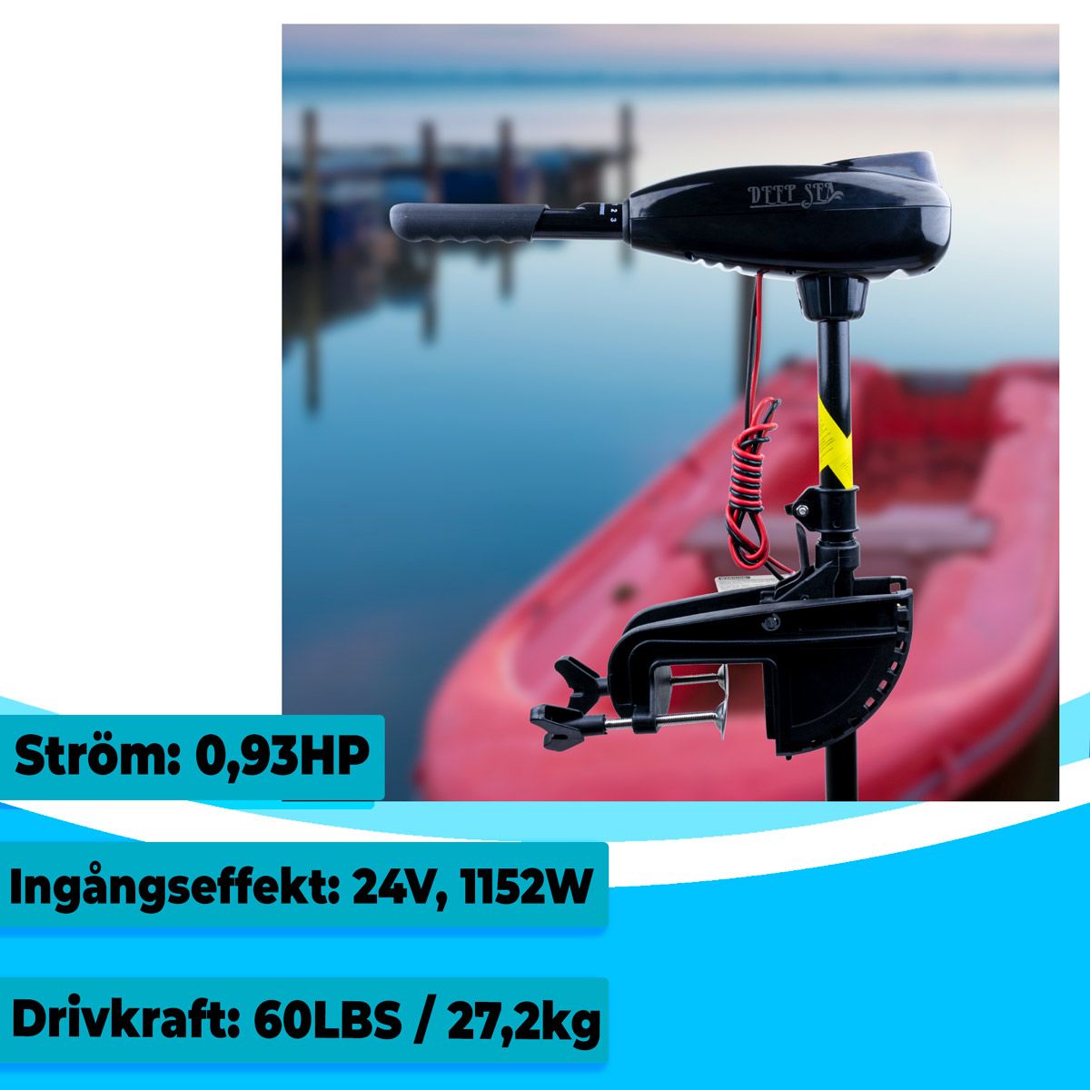 Deep Sea Elektrisk båtmotor 60LBS - hobbyhallen.se