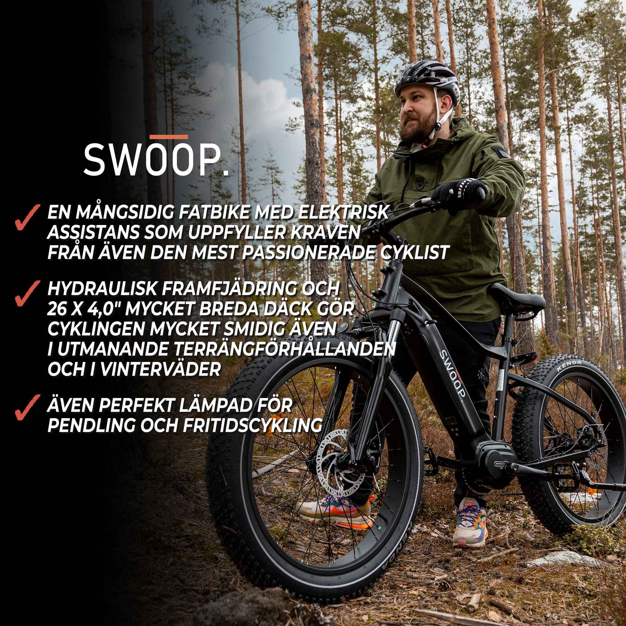 Swoop Elcykel Fatbike 26'' Attacker - hobbyhallen.se